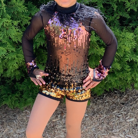 Costumes | Black And Gold Acro Costume | Poshmark